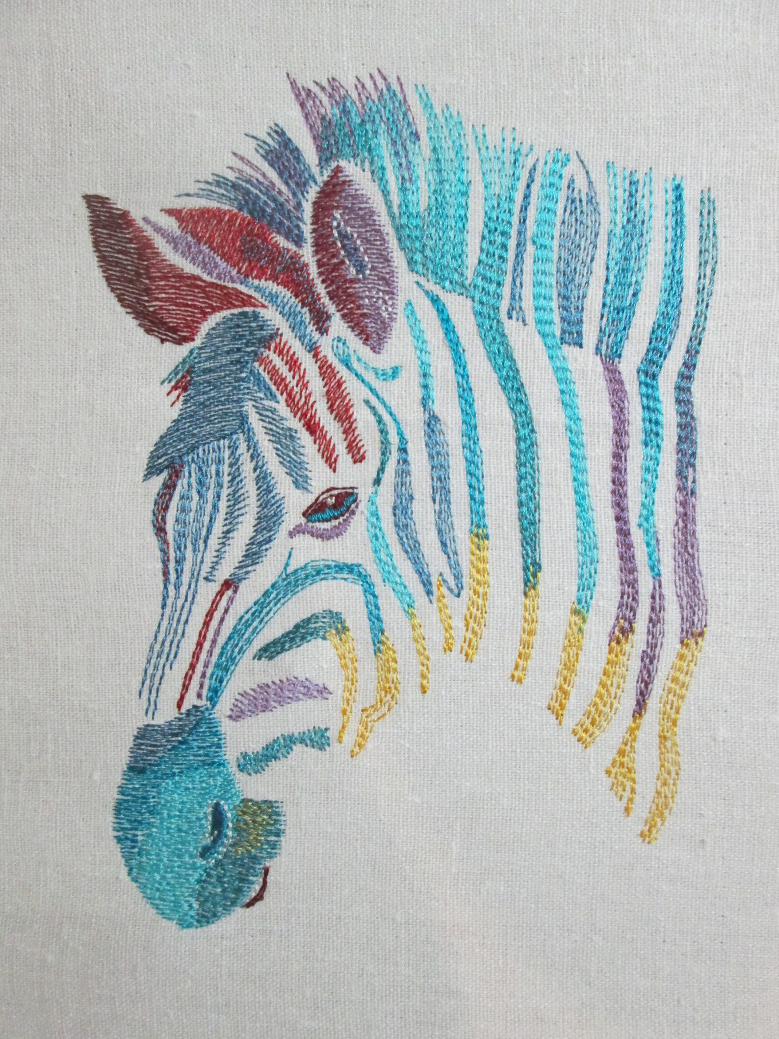 Rainbow Zebra Machine Embroidery Design Embroidery Zebra - Etsy