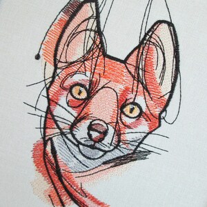 Fox Head Machine Embroidery Design, Embroidery Fox, Embroidery Animal 5 ...