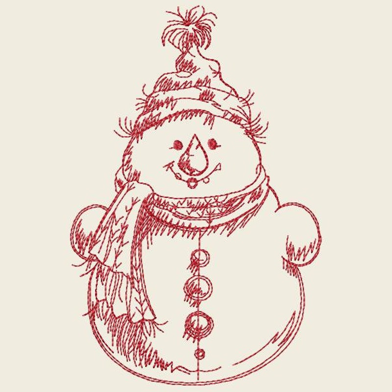 Christmas Redwork - Etsy