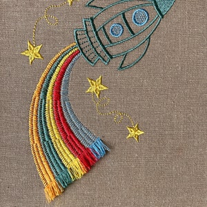 Rocket Ship Machine Embroidery Design, Embroidery Spaceship, Kids ...