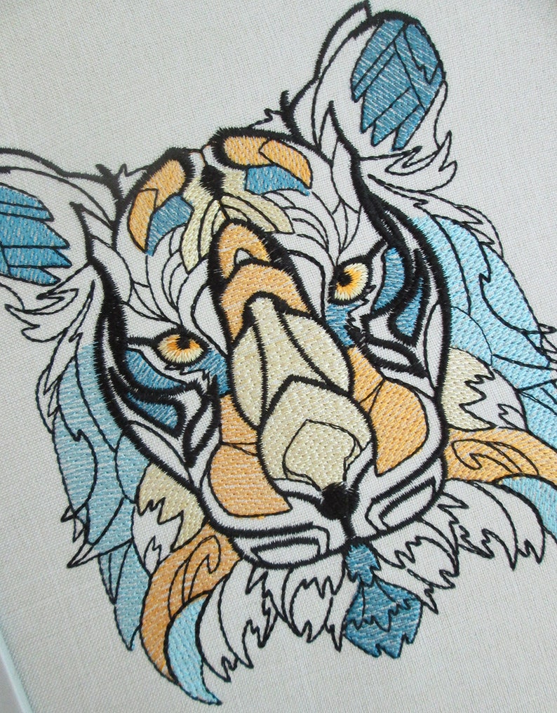Mystique Tiger Machine Embroidery Design, Embroidery Tiger, Embroidery ...