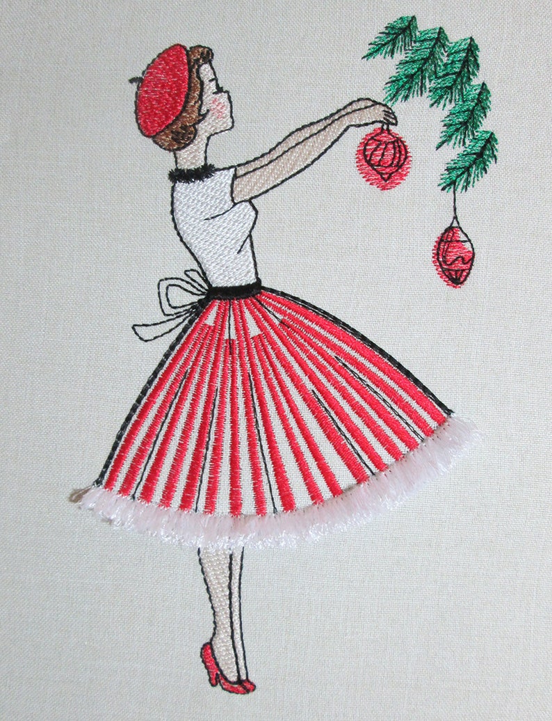 Christmas Eve Machine Embroidery Design Fringe Christmas - Etsy