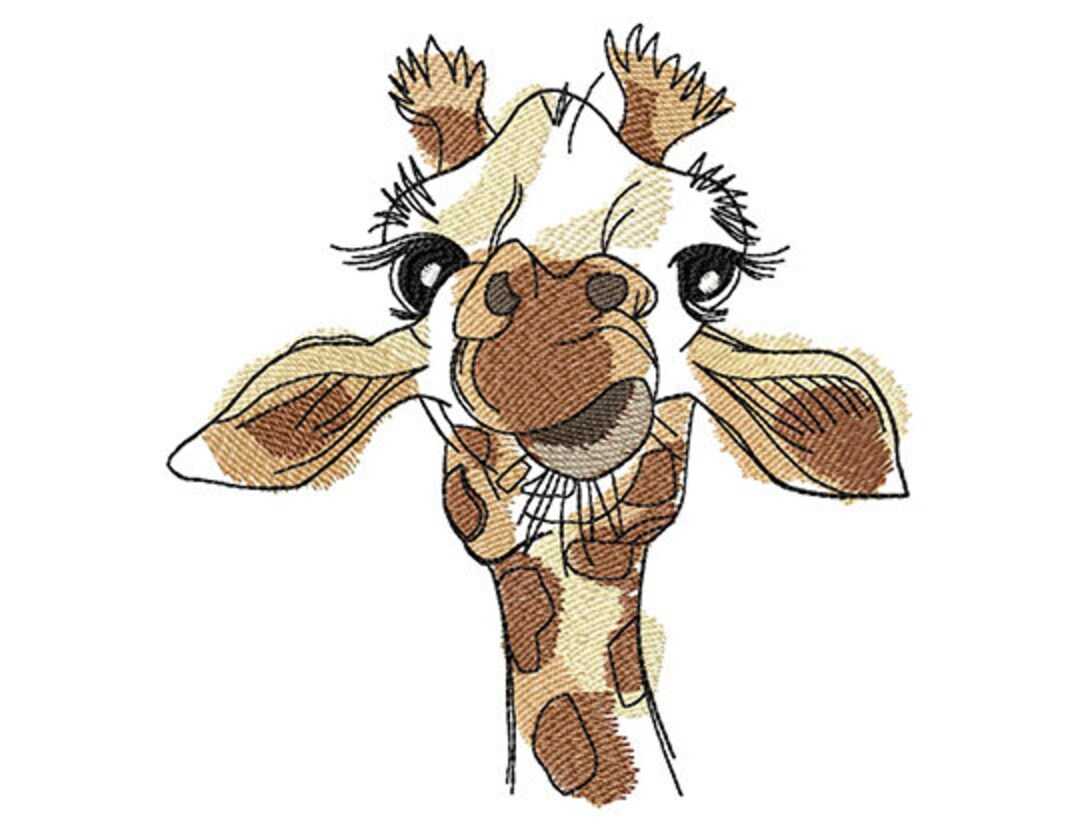 Giraffe Machine Embroidery Design, Embroidery Giraffe,design Animal ...