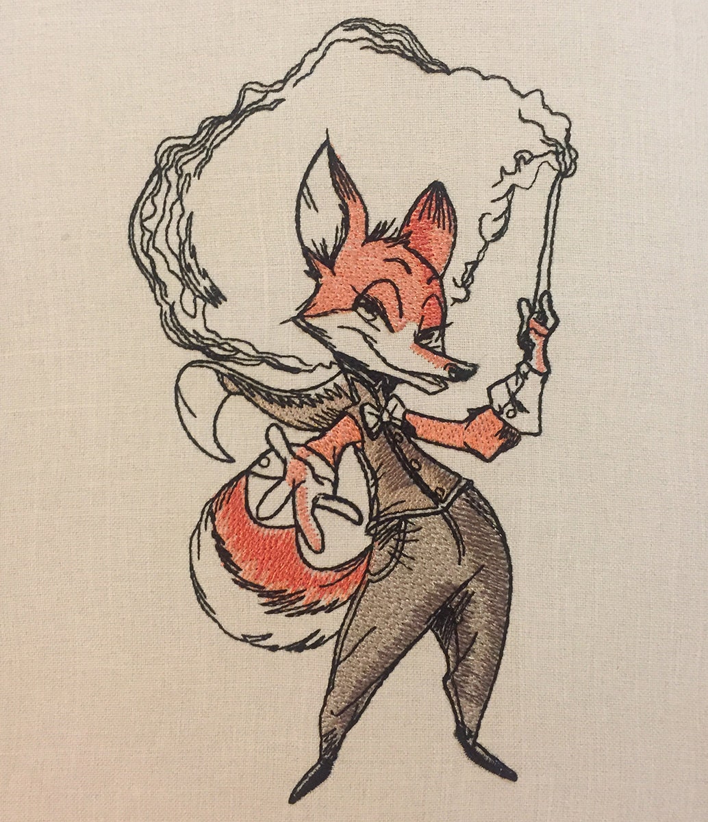 Fox Magical Machine Embroidery Design Embroidery Fox - Etsy