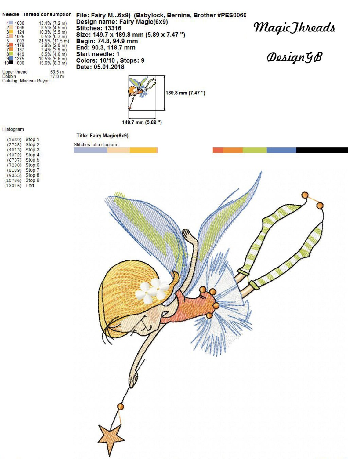 Magic Fairy Machine Embroidery Design Embroidery Fairy Kids | Etsy