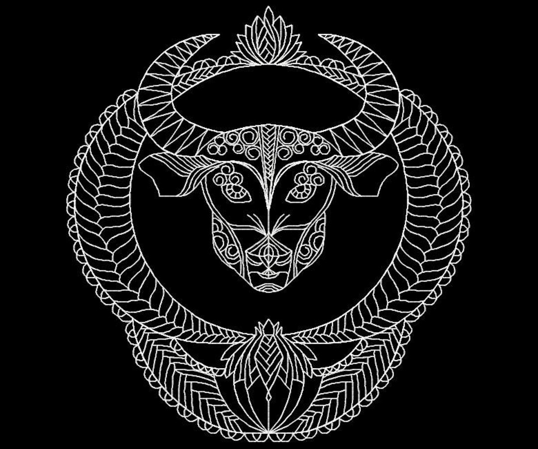 Zodiac Sign Taurus Machine Embroidery Design, Embroidery Horoscope ...