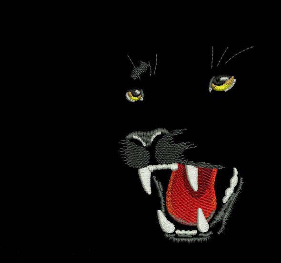 Black Panther Machine Embroidery Design, Panther Embroidery, Animals ...