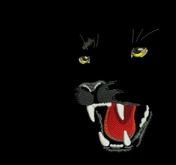 Black Panther Machine Embroidery Design Panther Embroidery - Etsy