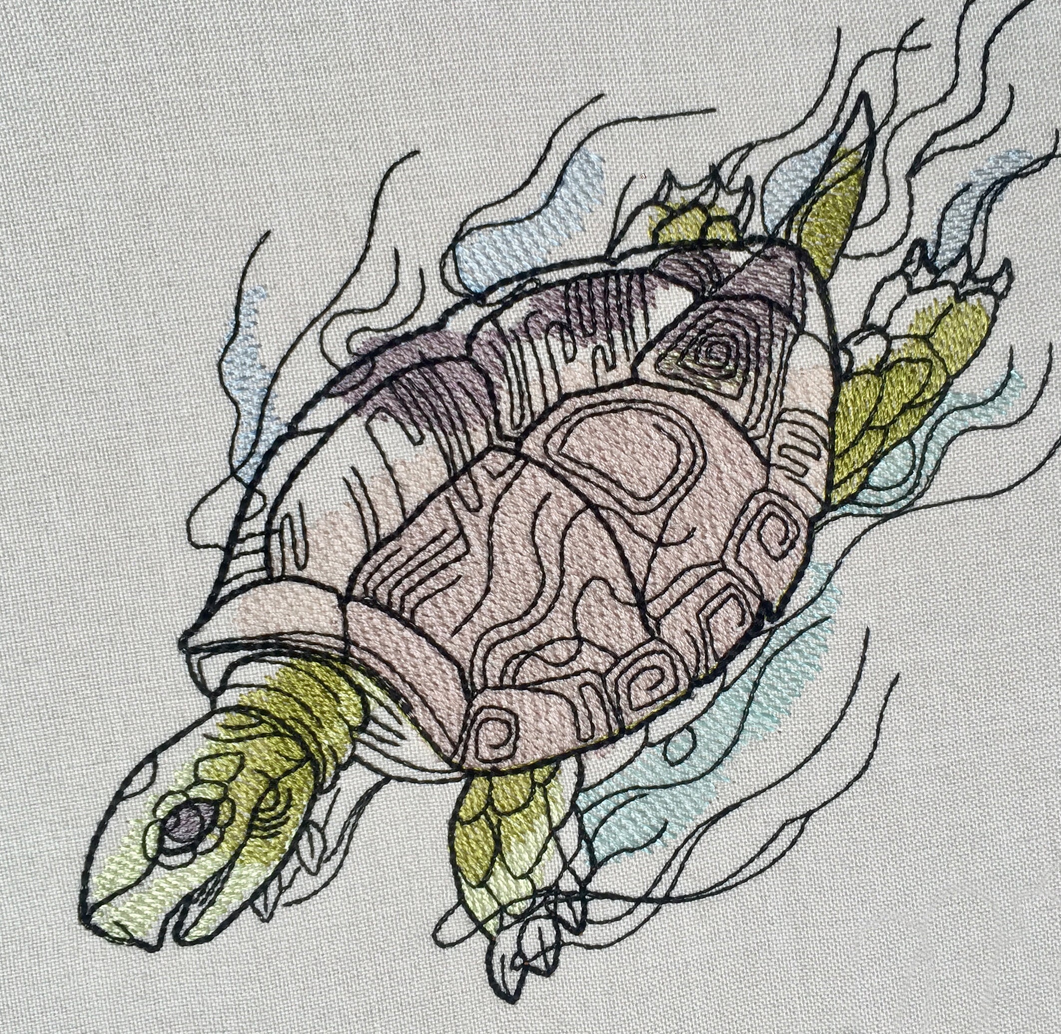 Sea Turtle Embroidery Design Embroidery Turtle Marine | Etsy