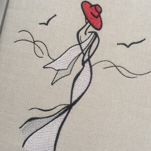 Female Art Machine Embroidery Design, Embroidery Female, Minimalist Art ...