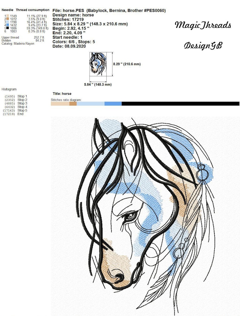 Native Horse Machine Embroidery Design Embroidery Horse - Etsy