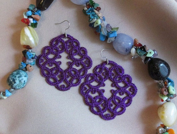 Free Standing Lace Earrings Tatting Machine Embroidery Design - Etsy