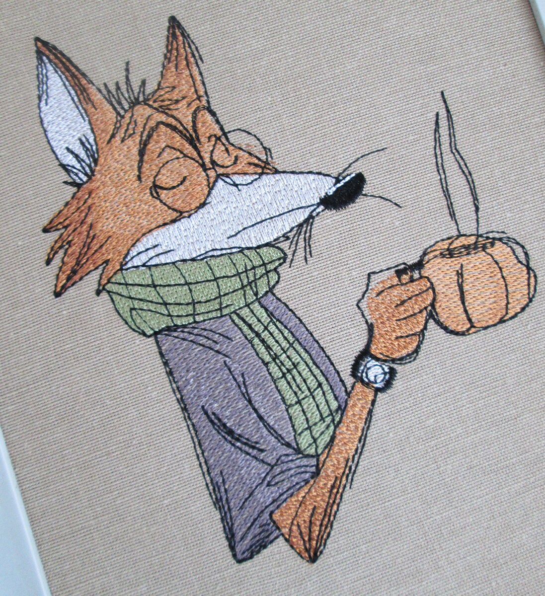 Fox Good Morning Machine Embroidery Design Embroidery Fox - Etsy