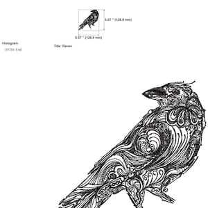 Raven Machine Embroidery Design, Embroidery Raven, Bird Design ...
