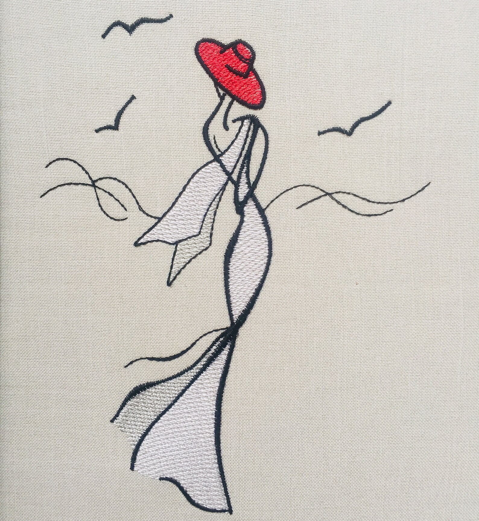 Female Art Machine Embroidery Design Embroidery Female | Etsy