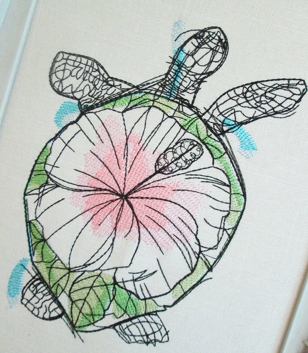 Sea Turtle Embroidery Design Embroidery Turtle Turtle - Etsy