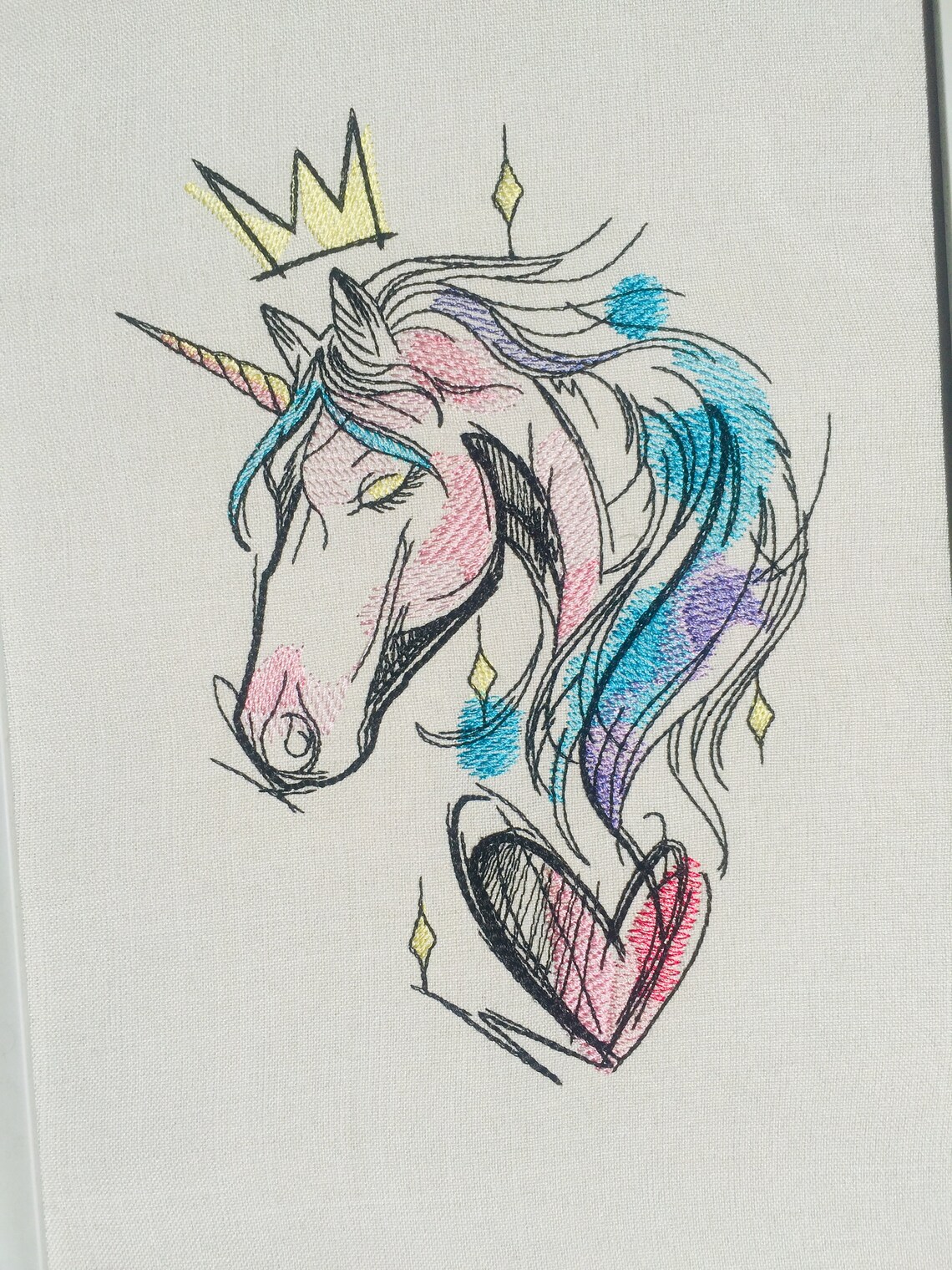 Painted Horse Machine Embroidery Design Embroidery Horse | Etsy