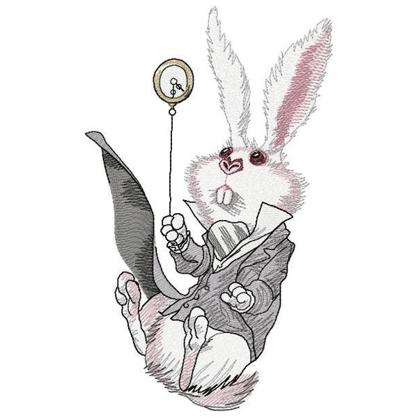 Rabbit Machine Embroidery Design - Etsy