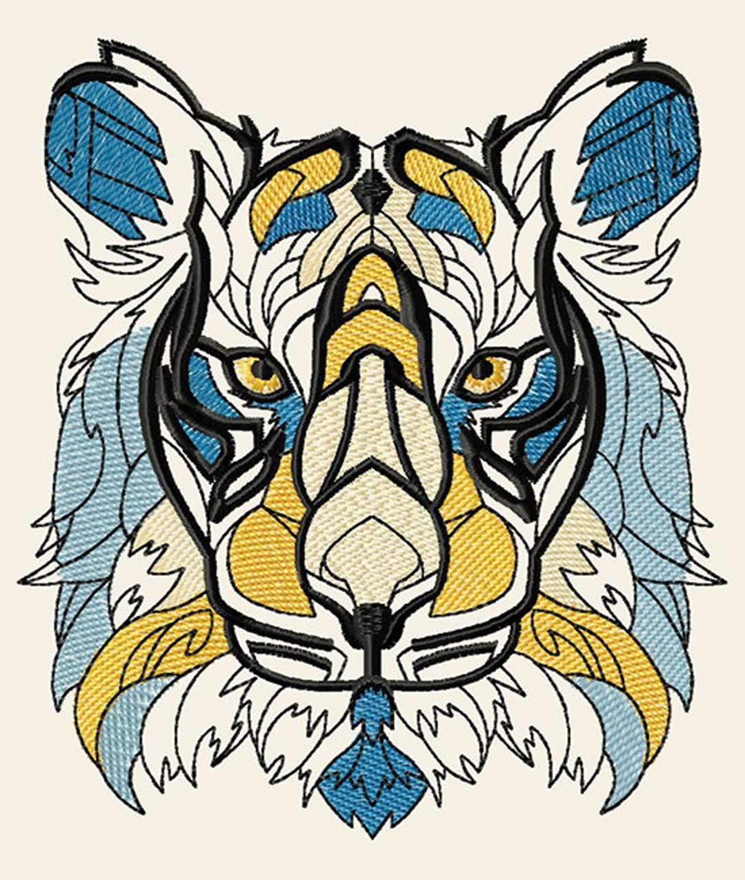 Mystique Tiger Machine Embroidery Design, Embroidery Tiger, Embroidery ...
