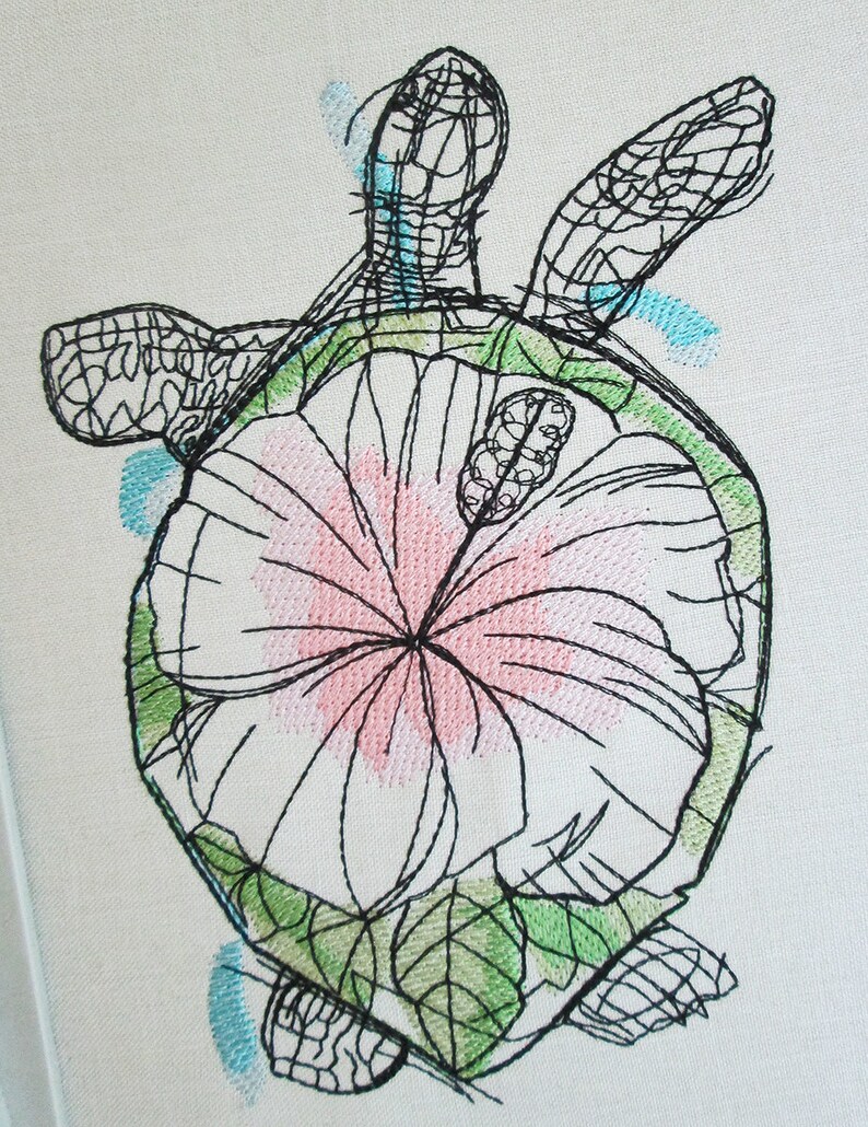 Sea Turtle Embroidery Design Embroidery Turtle Turtle - Etsy