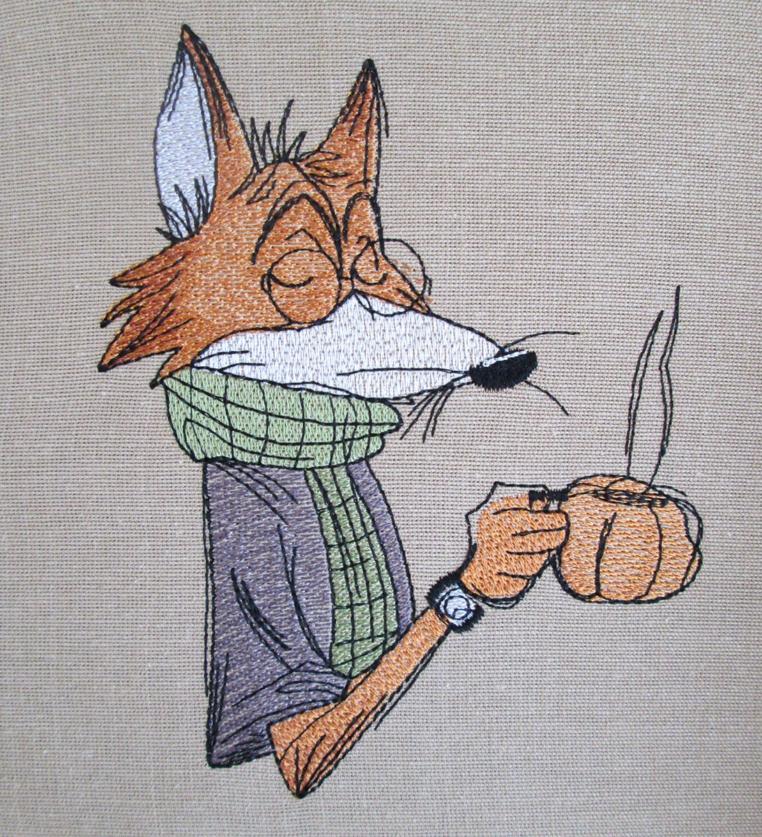 Fox Good Morning Machine Embroidery Design Embroidery Fox - Etsy