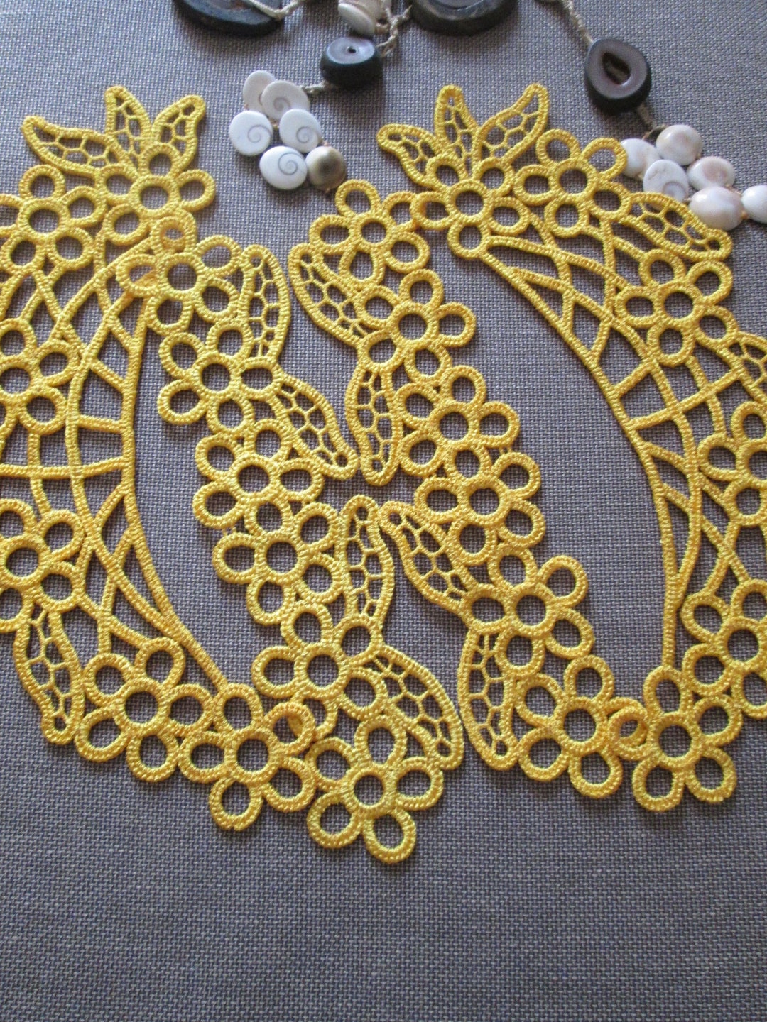 Collar and Cuffs Tatting Machine Embroidery Design Freestanding Lace ...