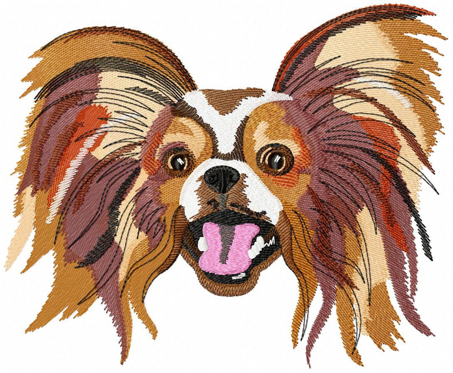 Dog Papillon Machine Embroidery Design Embroidery Dog | Etsy