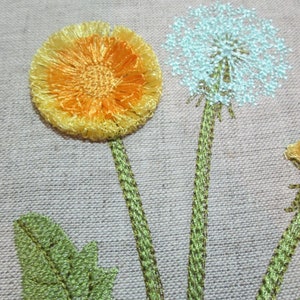 Spring Dandelion Fringe Machine Embroidery Design, Sunny Flower ...