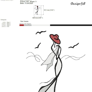 Female Art Machine Embroidery Design, Embroidery Female, Minimalist Art ...