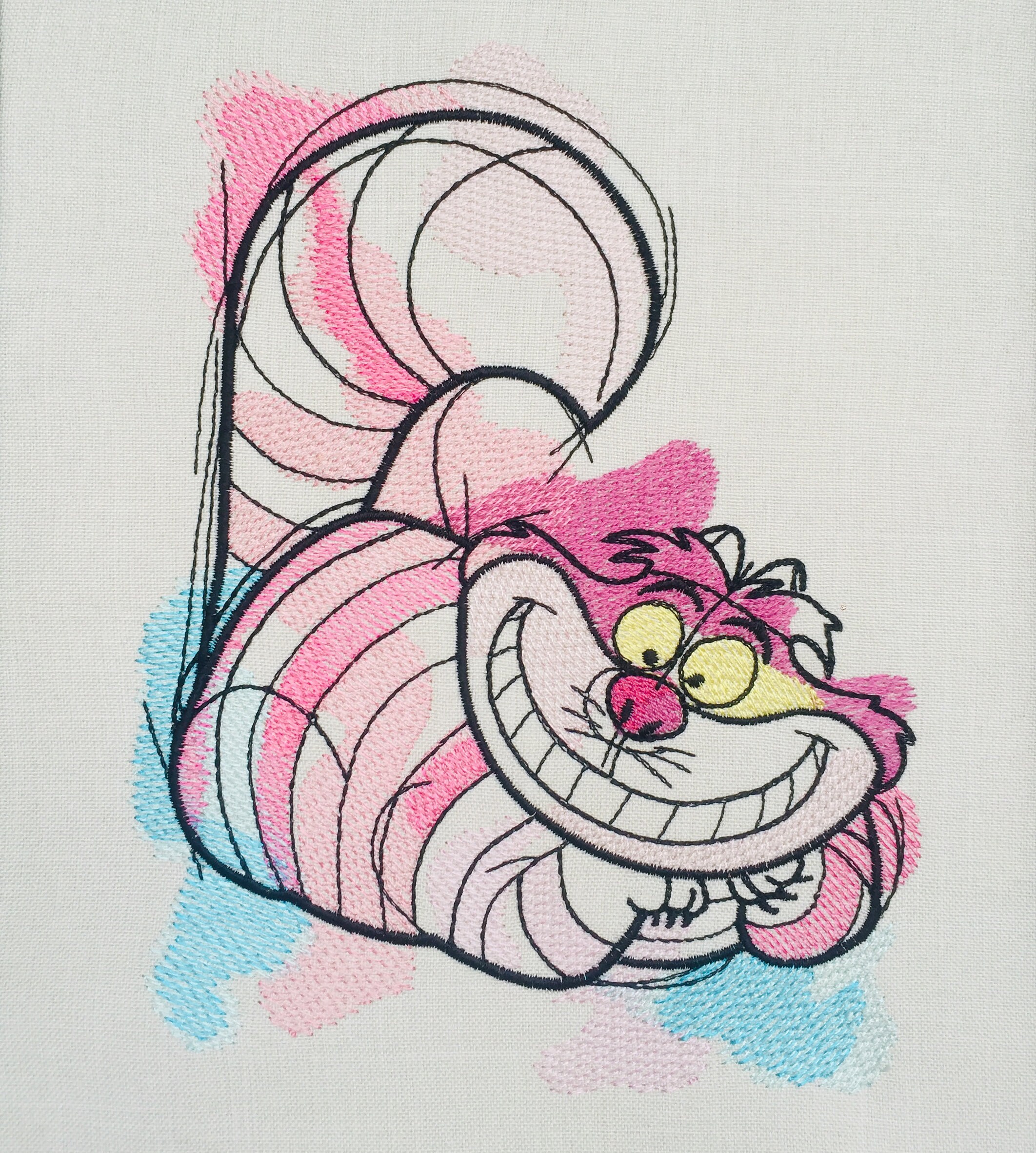 Cheshire Cat Machine Embroidery Design Embroidery Cheshire - Etsy
