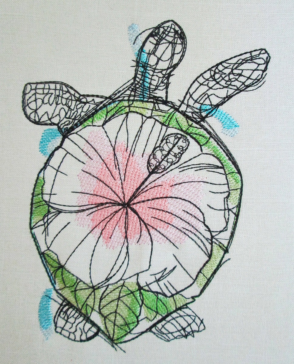 Sea Turtle Embroidery Design Embroidery Turtle Turtle - Etsy
