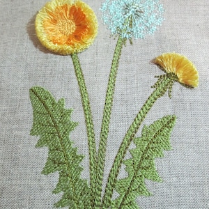 Spring Dandelion Fringe Machine Embroidery Design, Sunny Flower ...