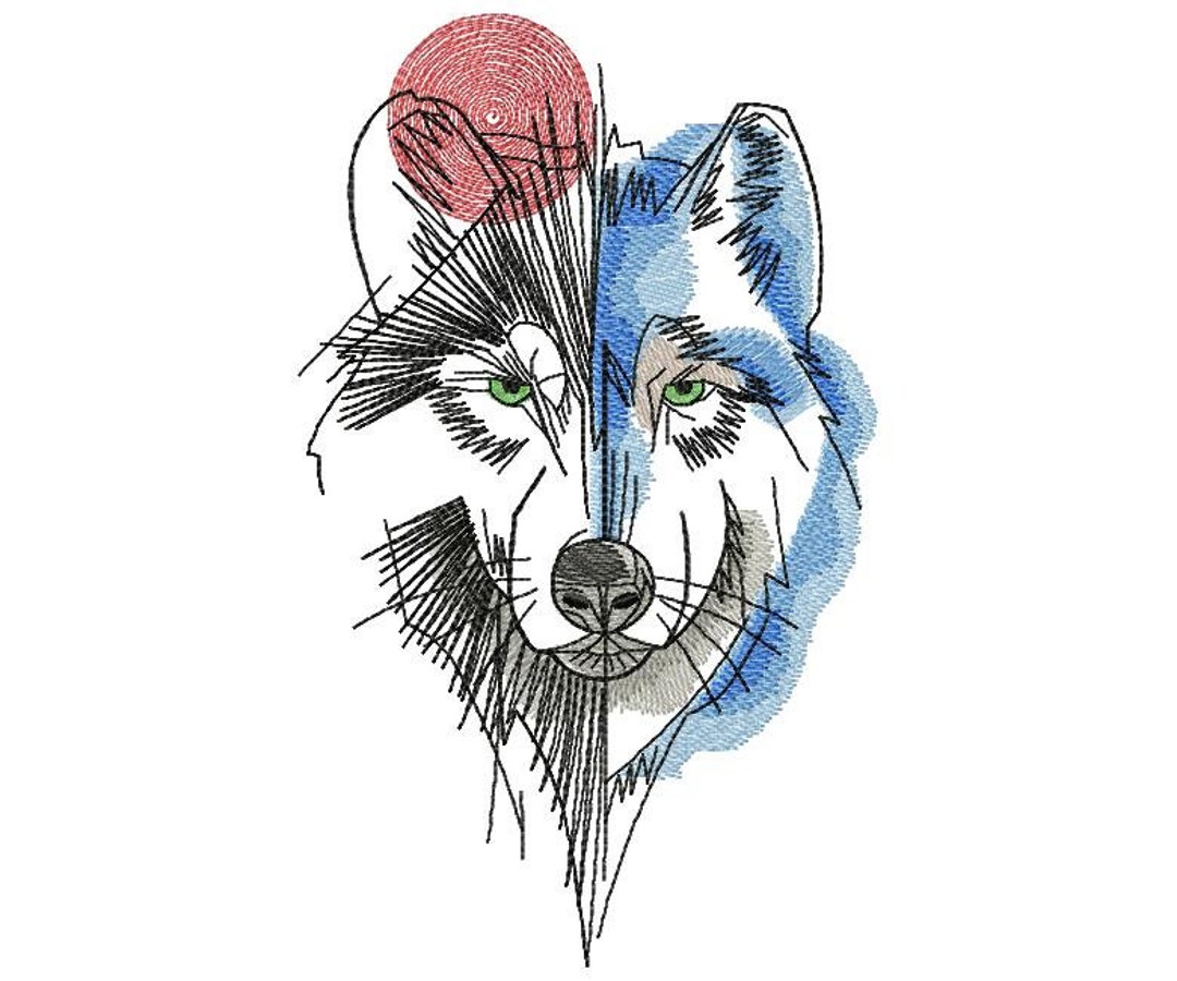 Wolf Machine Embroidery Design, Wolf Wild Animals, Embroidery Wolf ...