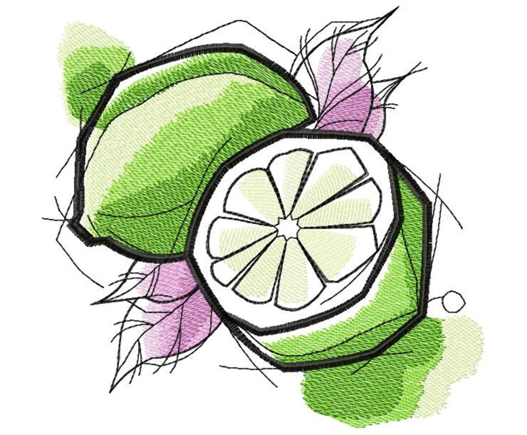 Lemons Fruits Machine Embroidery Designs, Lemons Embroidery, Fruit ...