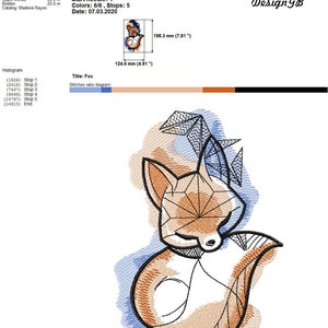 Little Fox Machine Embroidery Design, Embroidery Fox, Embroidery Animal ...