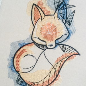 Little Fox Machine Embroidery Design, Embroidery Fox, Embroidery Animal ...