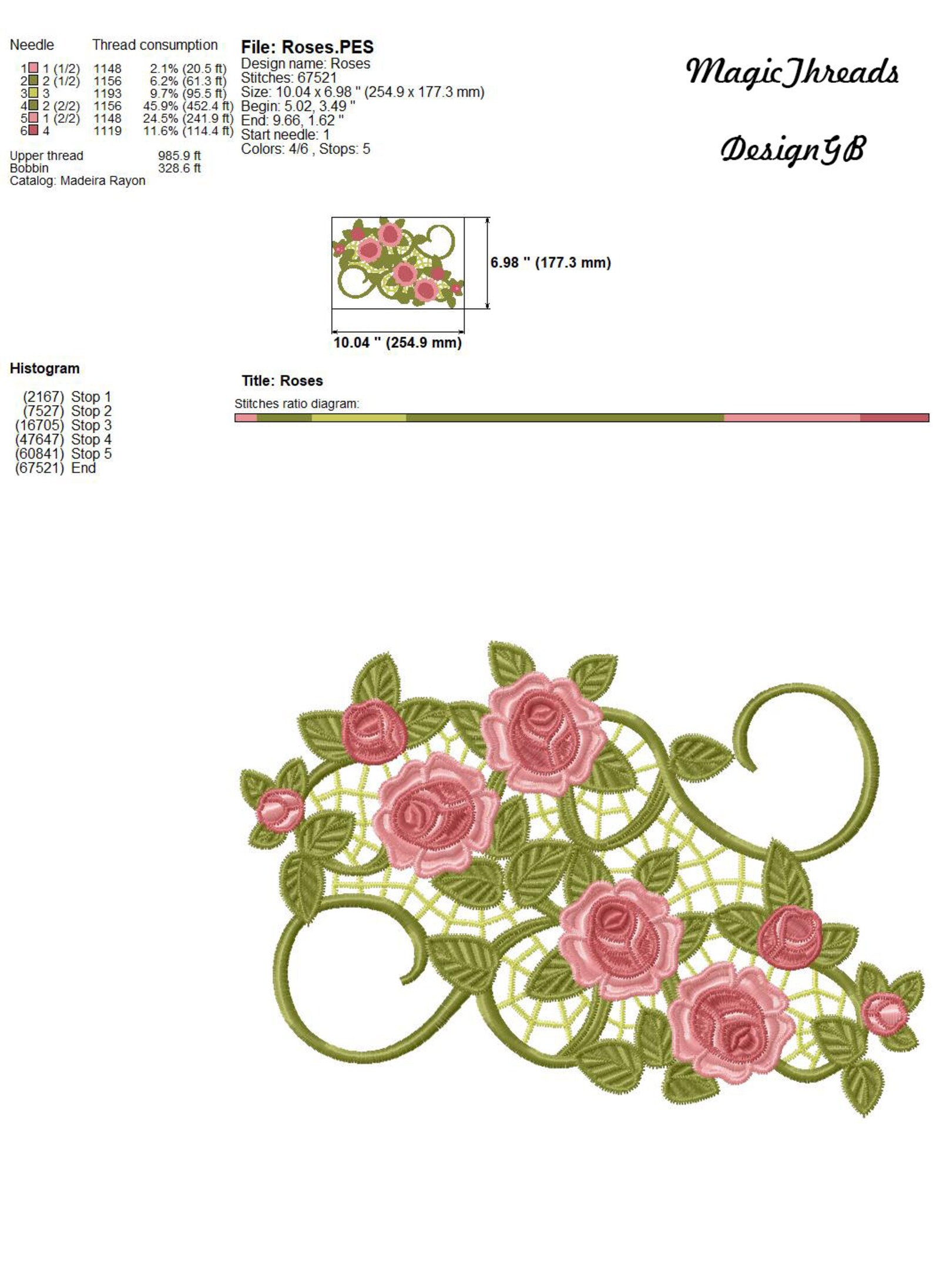 Roses Cutwork(richelieu) Lace Machine Embroidery Design, Embroidery ...