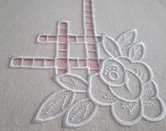 Corner Roses Cutworkrichelieu Machine Embroidery Design | Etsy