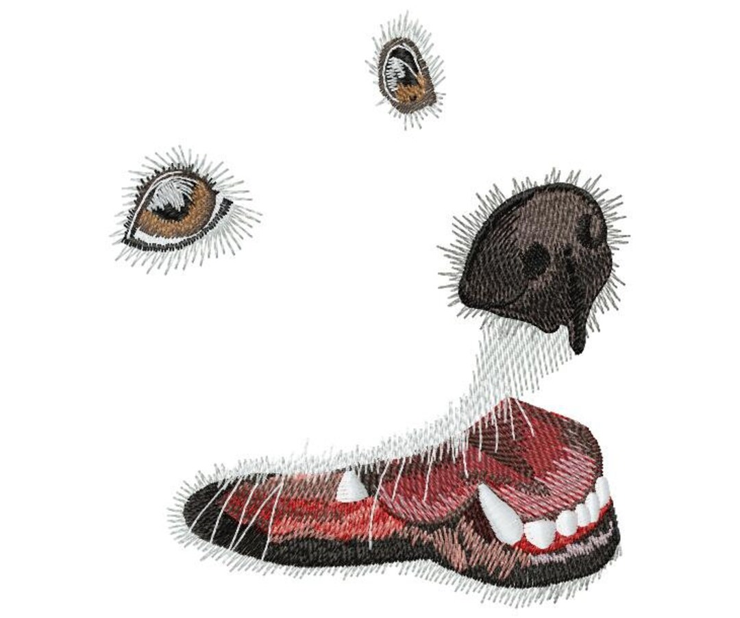 Snow White Dog Machine Embroidery Design, Snow White Dog Head Design ...