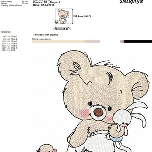 Bear With Toy Machine Embroidery Design, Embroidery Bear, Kids Design ...
