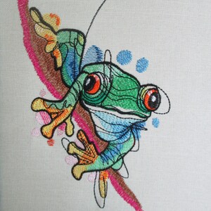Frog Machine Embroidery Design, Embroidery Frog, Embroidery Animal ...