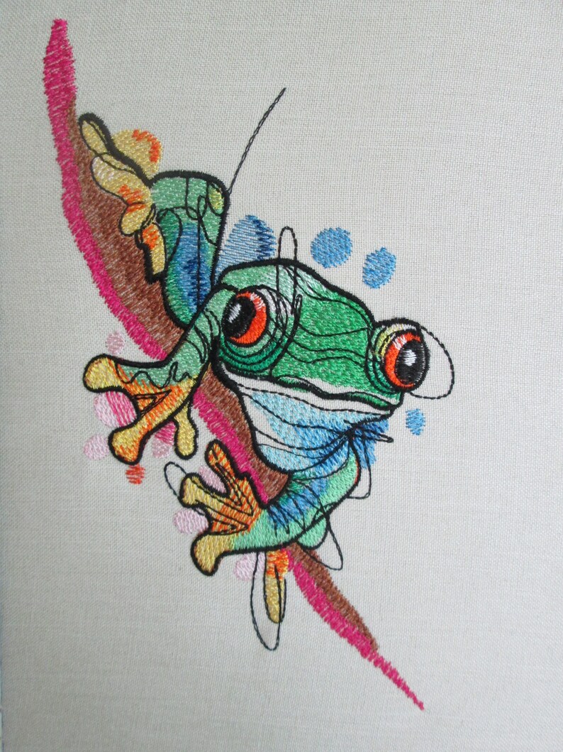 Frog Machine Embroidery Design Embroidery Frog Embroidery - Etsy