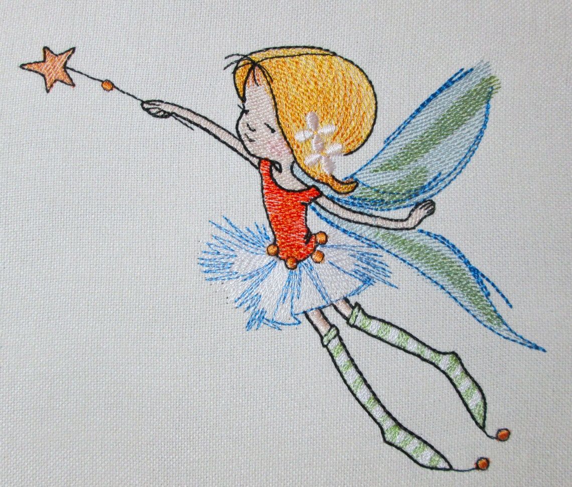 Magic Fairy Machine Embroidery Design Embroidery Fairy Kids | Etsy