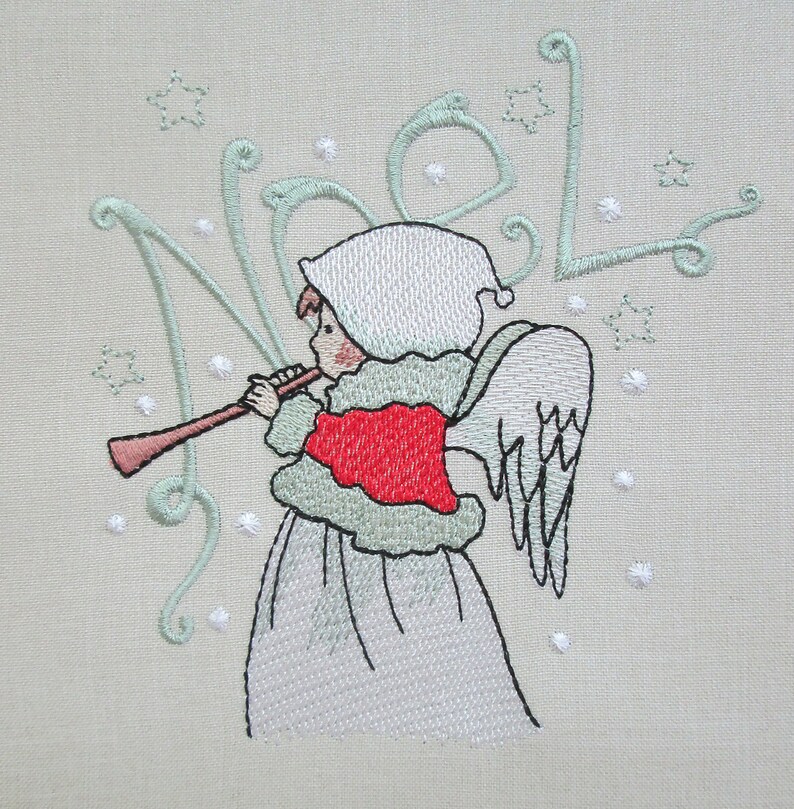 Noel Machine Embroidery Design Christmas Angel Design - Etsy