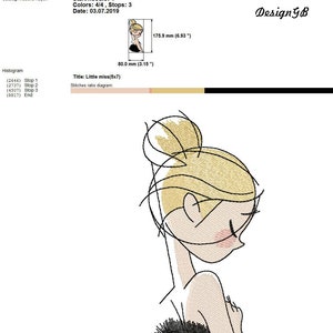 Little Miss Machine Embroidery Design, Embroidery Girl, Kids Design 4*4 ...