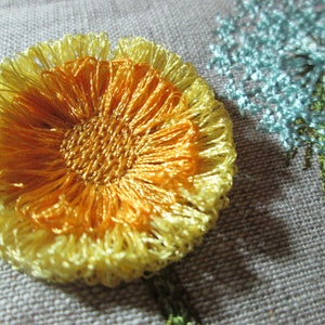Spring Dandelion Fringe Machine Embroidery Design, Sunny Flower ...