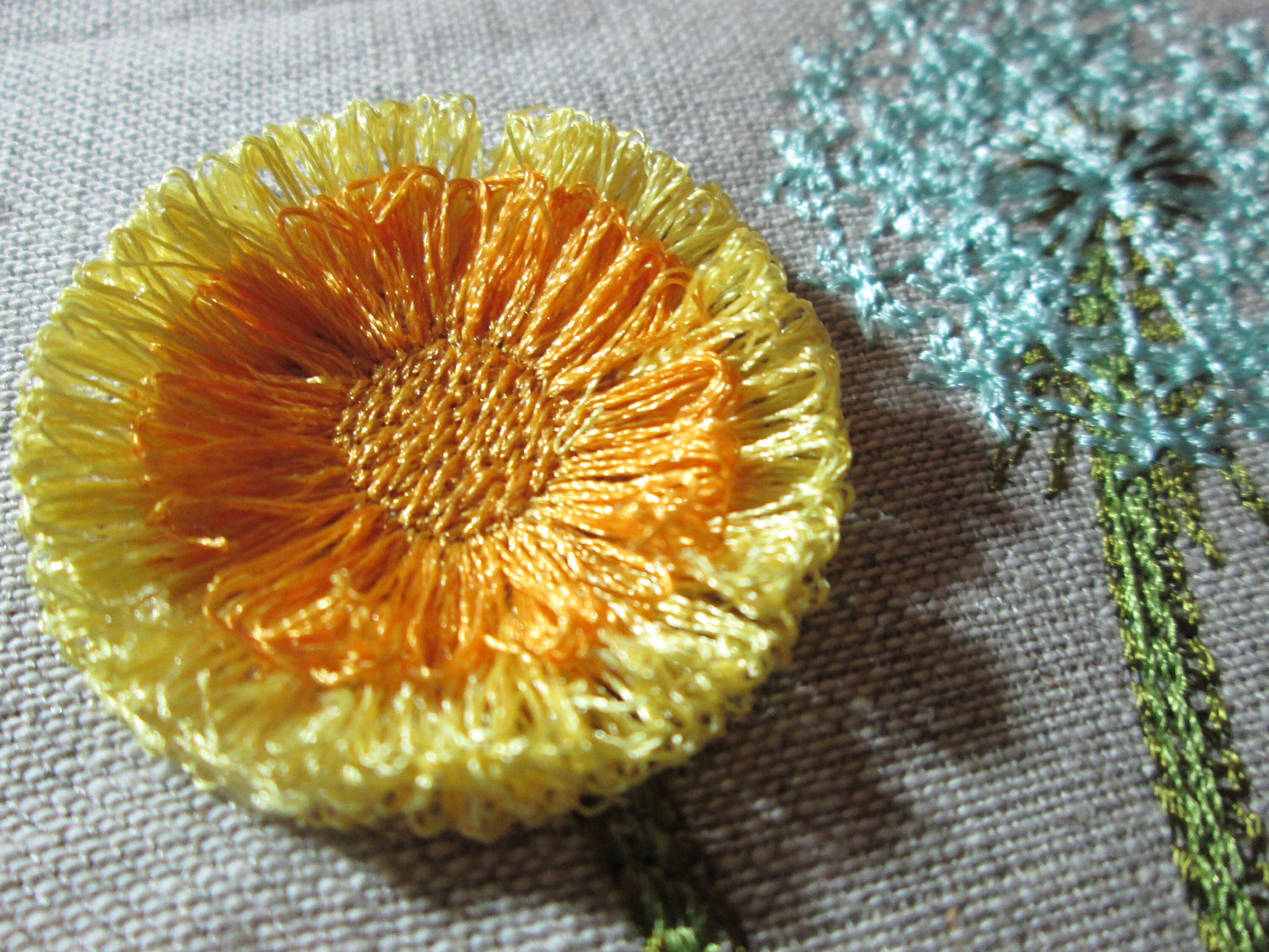 Spring Dandelion Fringe Machine Embroidery Design Sunny - Etsy