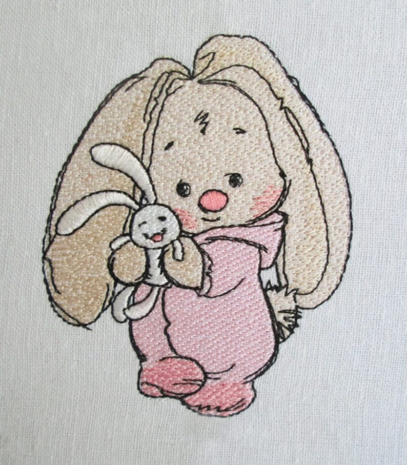 Bunny Mi Machine Embroidery Design Embroidery Bunny Kids - Etsy