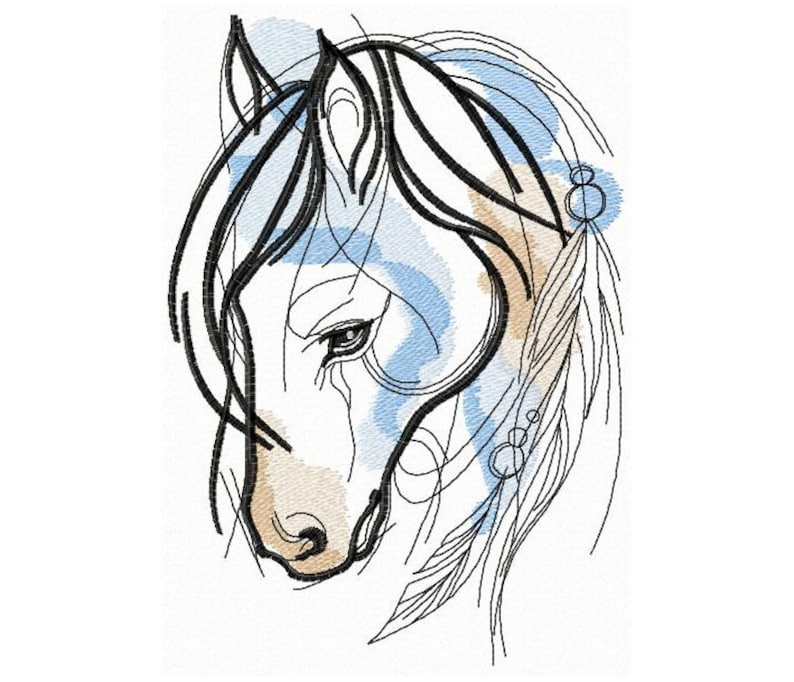 Native Horse Machine Embroidery Design Embroidery Horse - Etsy