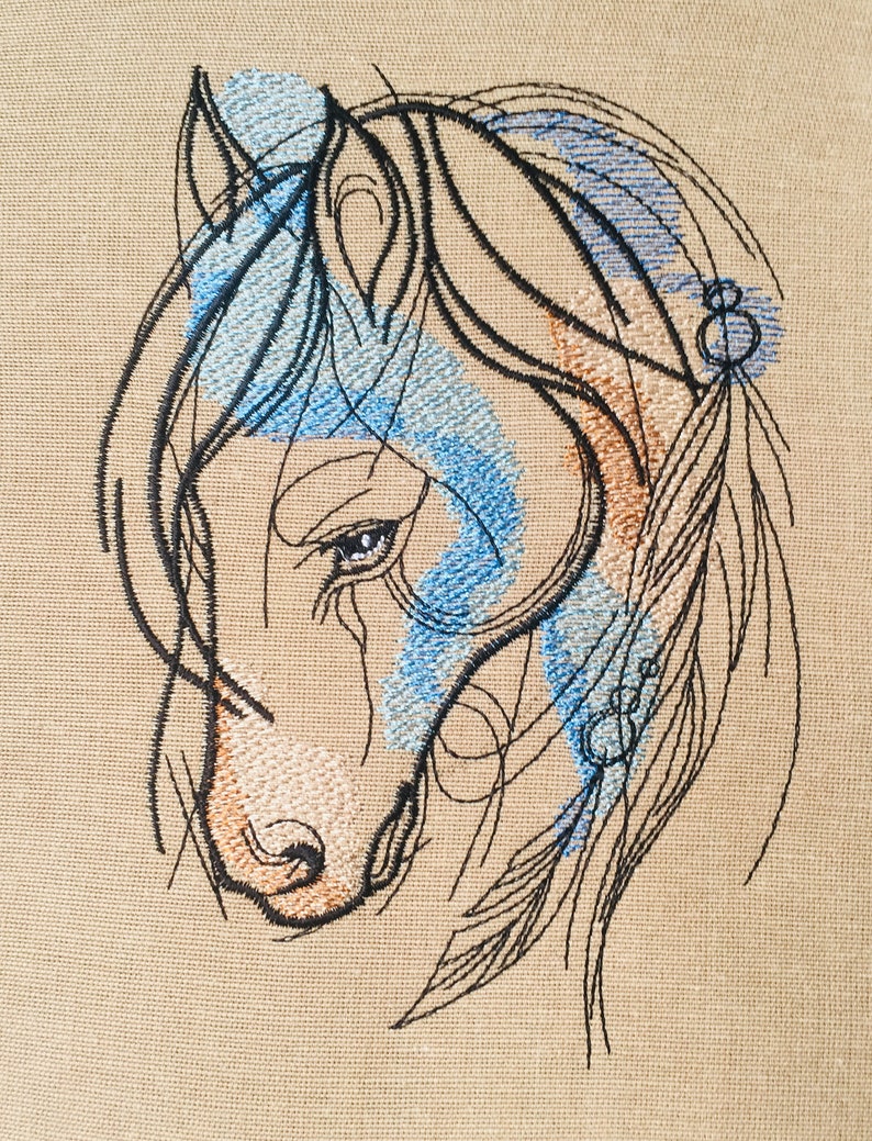 Native Horse Machine Embroidery Design Embroidery Horse | Etsy
